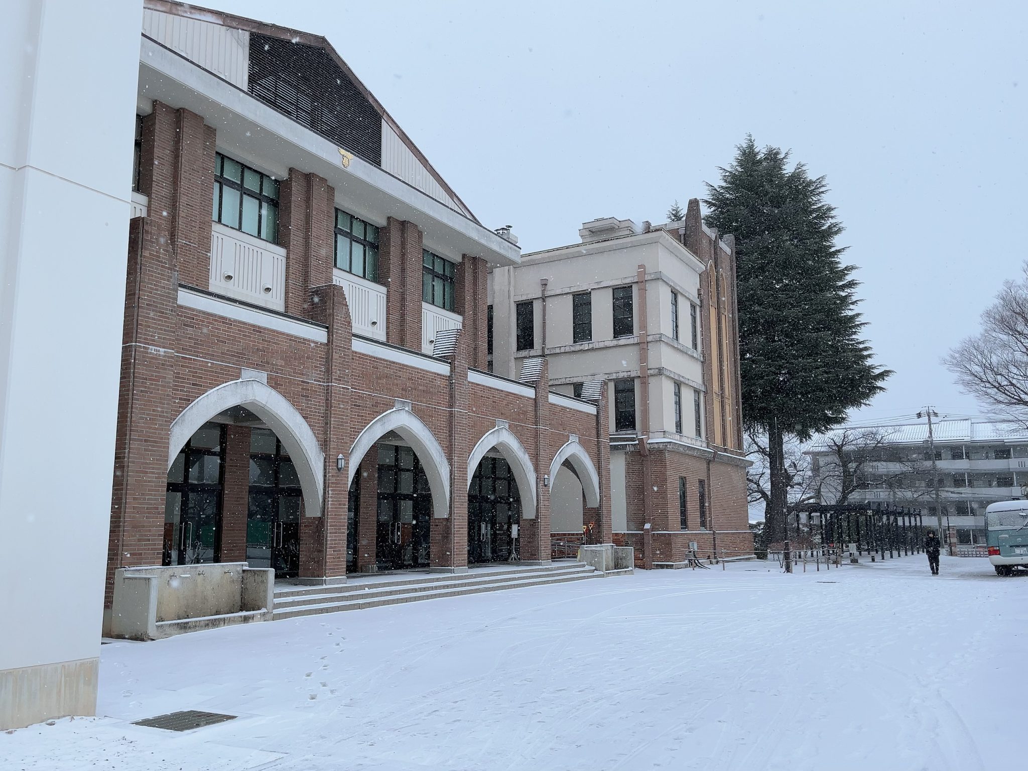 深志高校の冬の風景 | 長野県松本深志高等学校